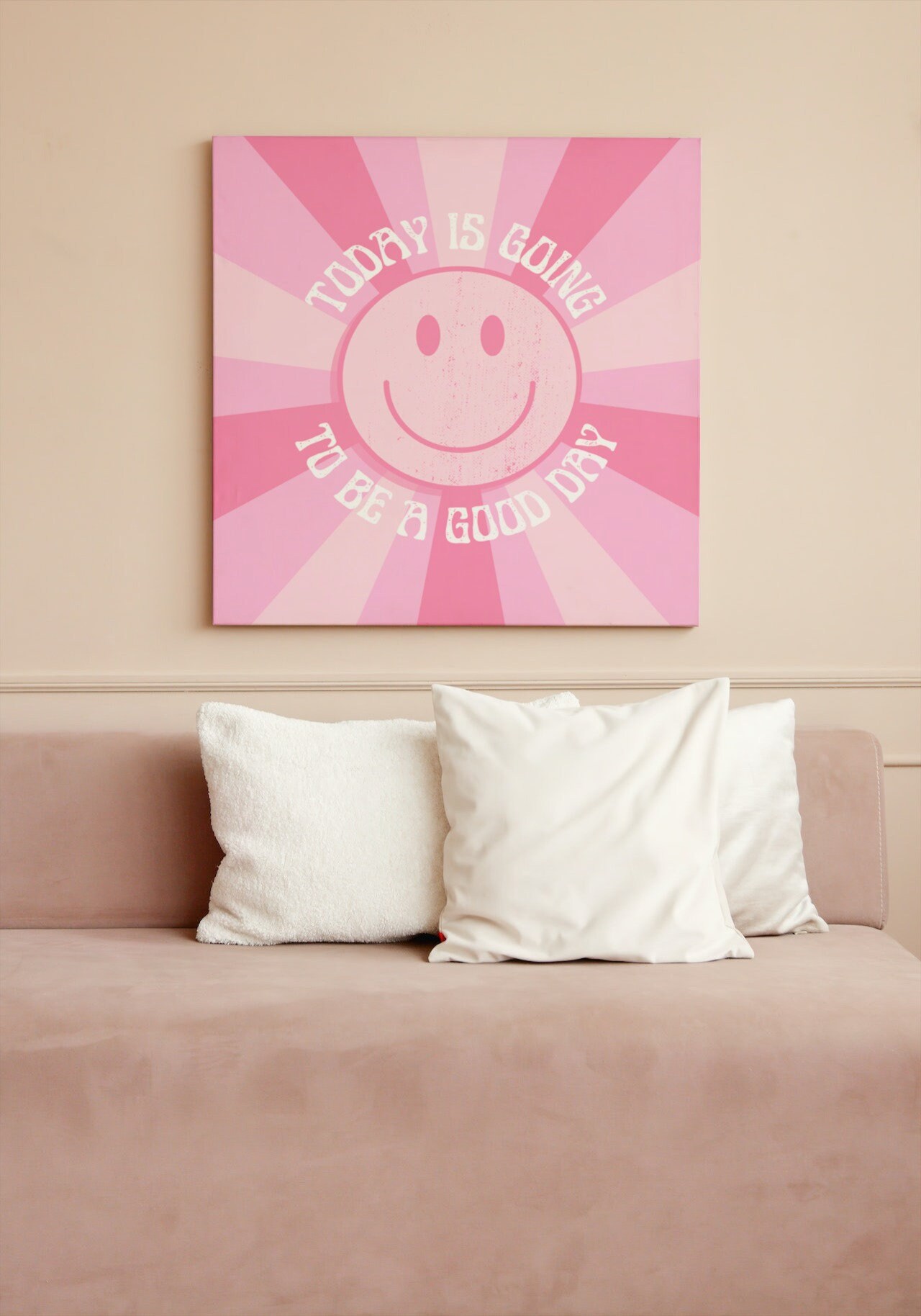 Preppy Smiley Face Today is Going to Be A Good Day Art Print Digital ...