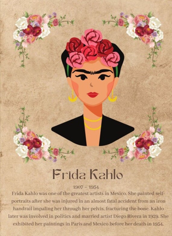 Digital Frida Kahlo Poster 26 X 36 - Etsy