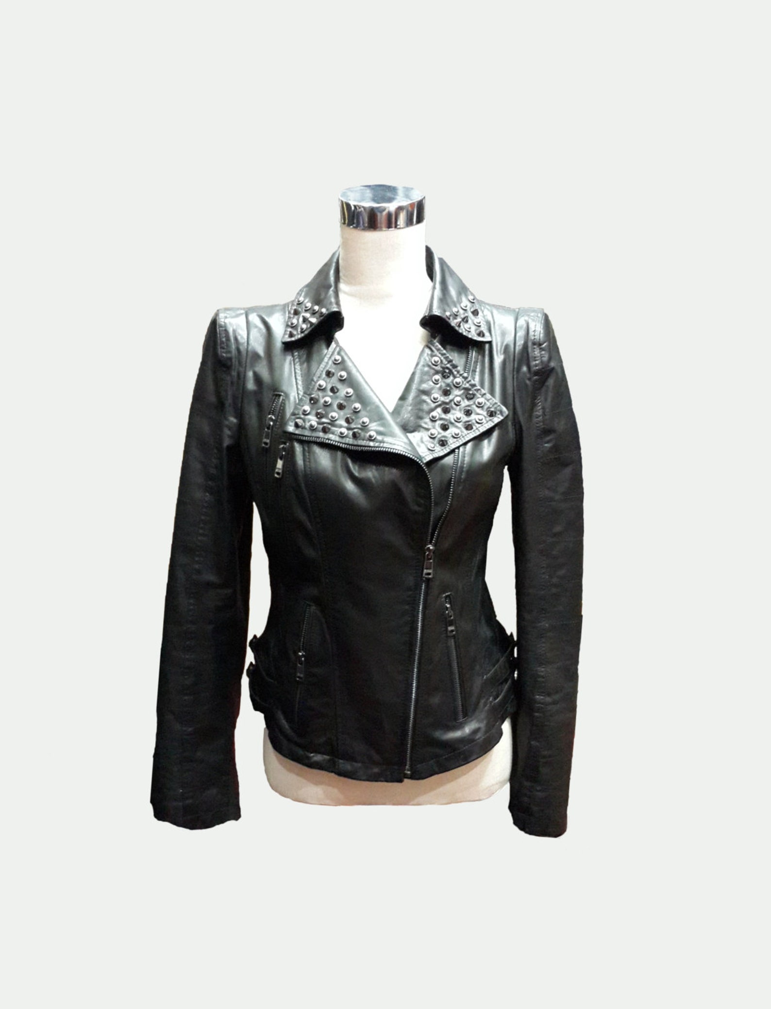 Custom Made Leather Jacket Biker Jacket Black Jacket - Etsy