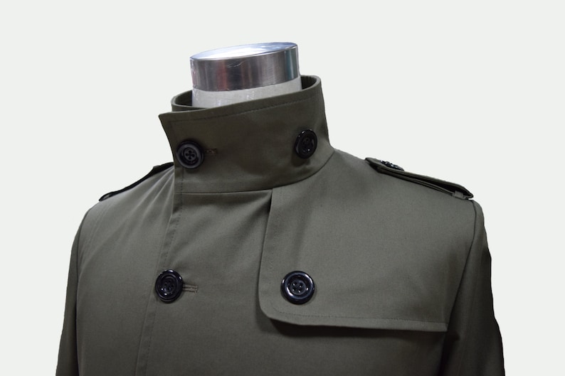 Men's Custom Trench Coat / Rain Coat/ Mens Trench/ Mens | Etsy