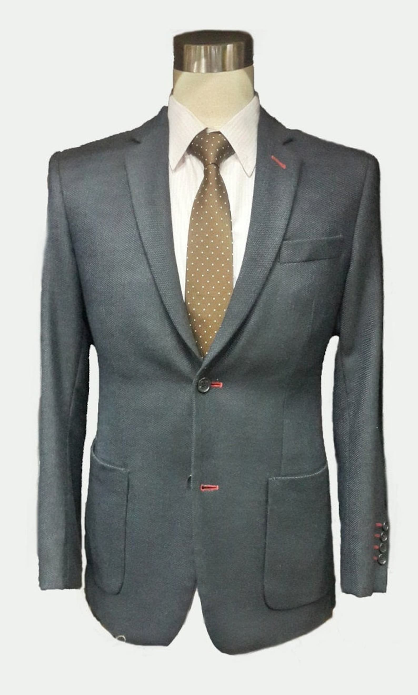 Men's Custom Suit/ Full canvas/ Super 100s/ Wool Gray | Etsy