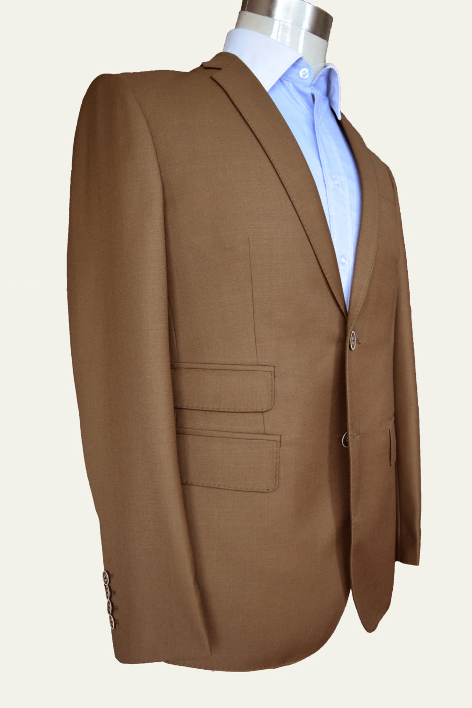 Men's Suit Brown Wool Slim Fit/ Full Canvas/ Super 100s/ | Etsy