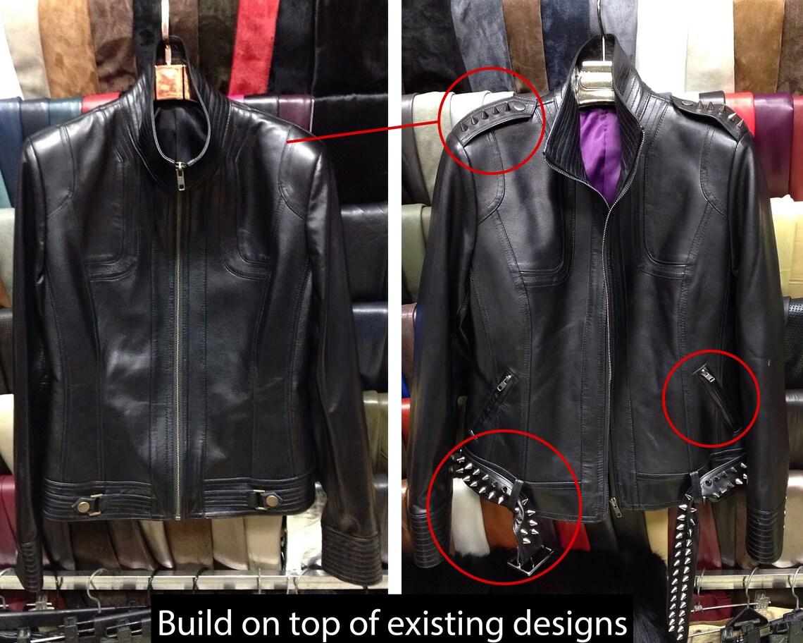 Custom Men's Leather Jacket Handmade Bespoke Jacket | Etsy