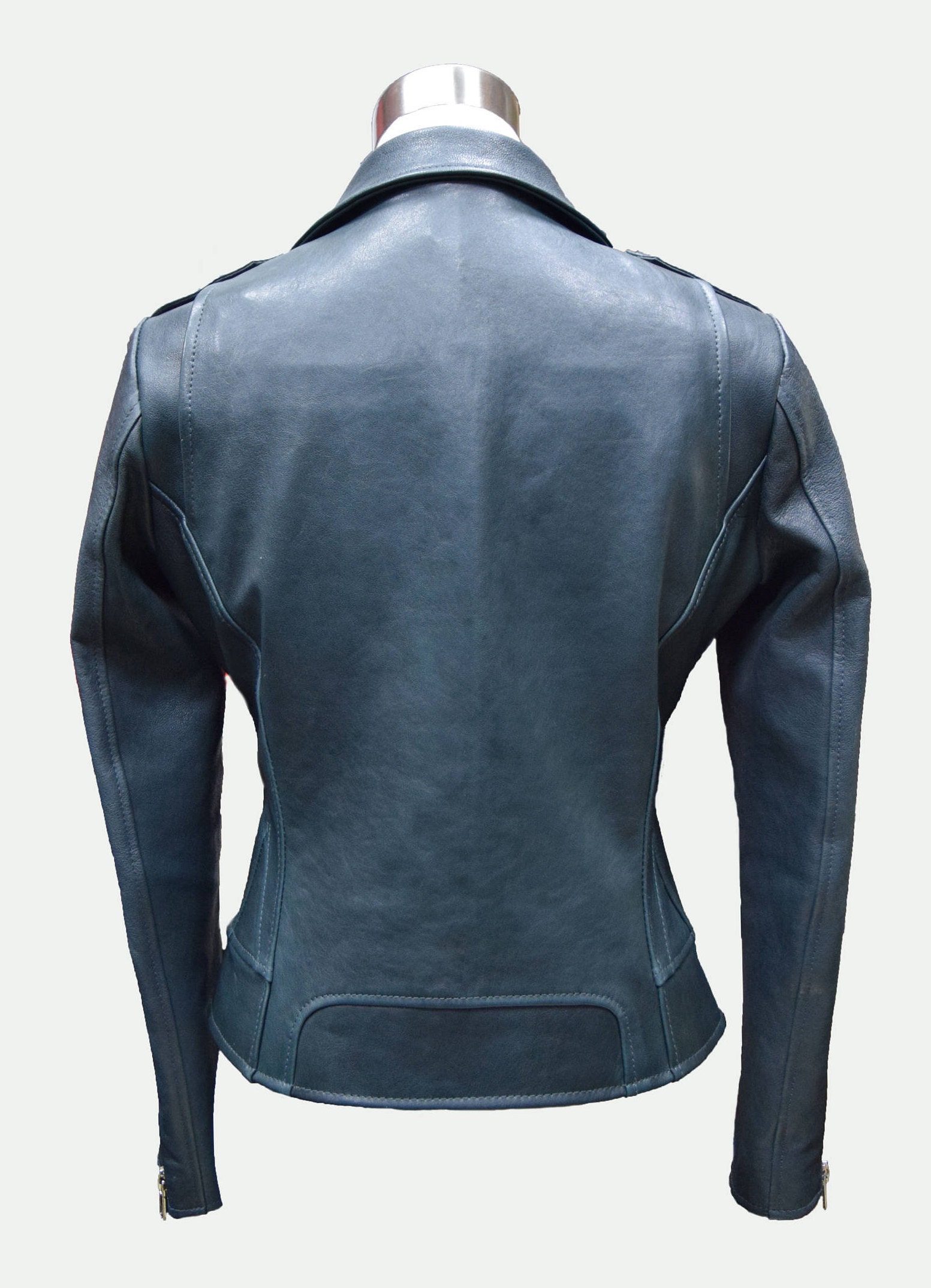 Custom Made Leather Jacket Biker Jacket Turquoise Jacket - Etsy