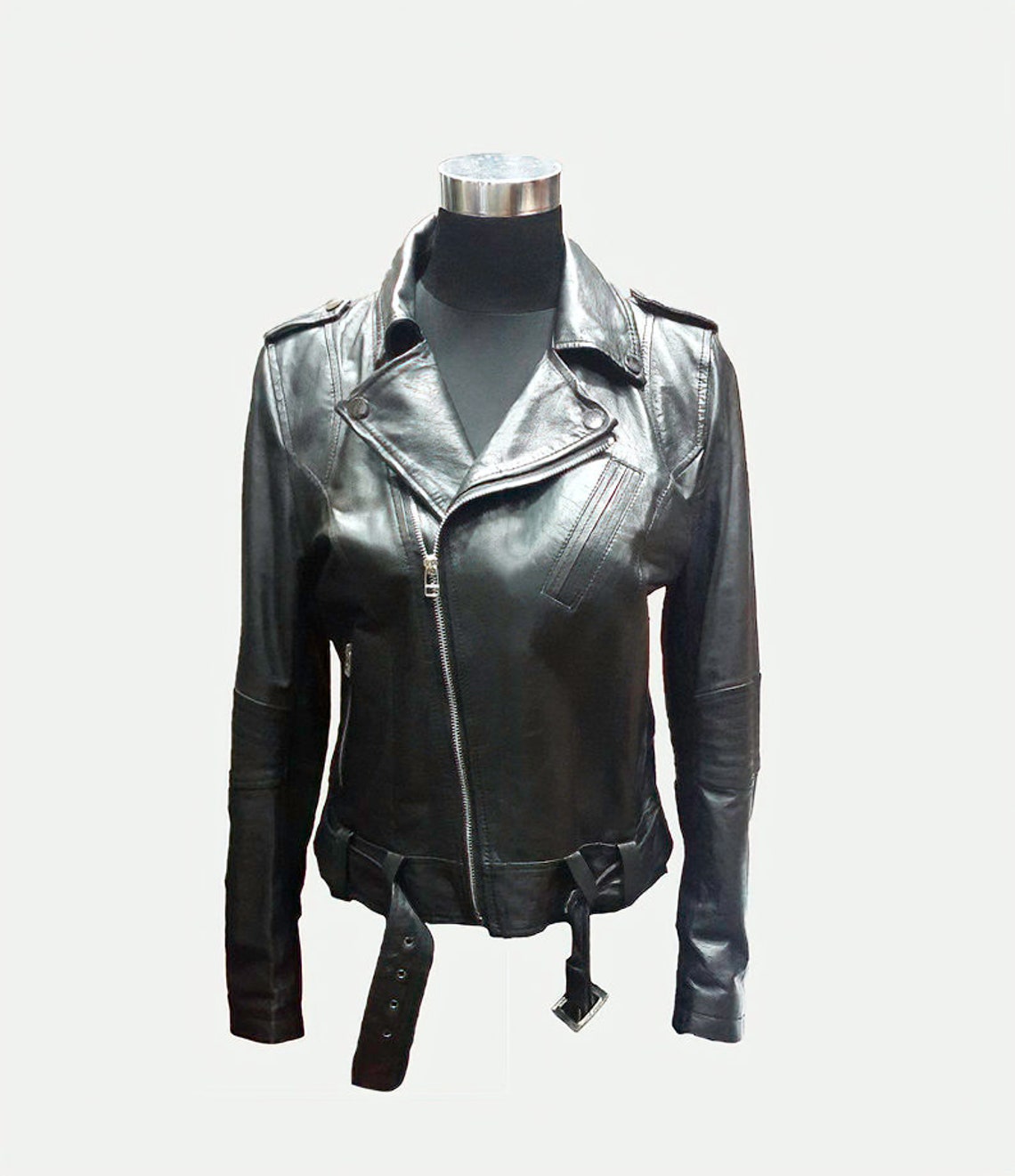 Custom Made Leather Jacket Biker Jacket Black Jacket | Etsy