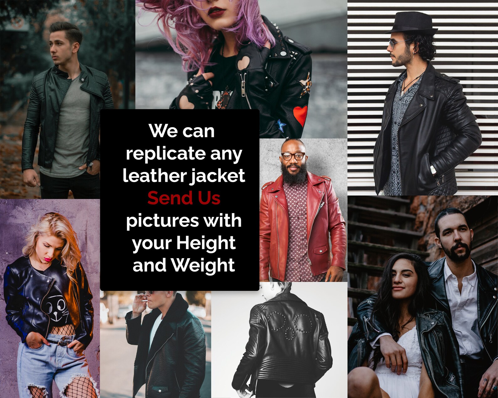 Custom Men's Leather Jacket Handmade Bespoke Jacket - Etsy