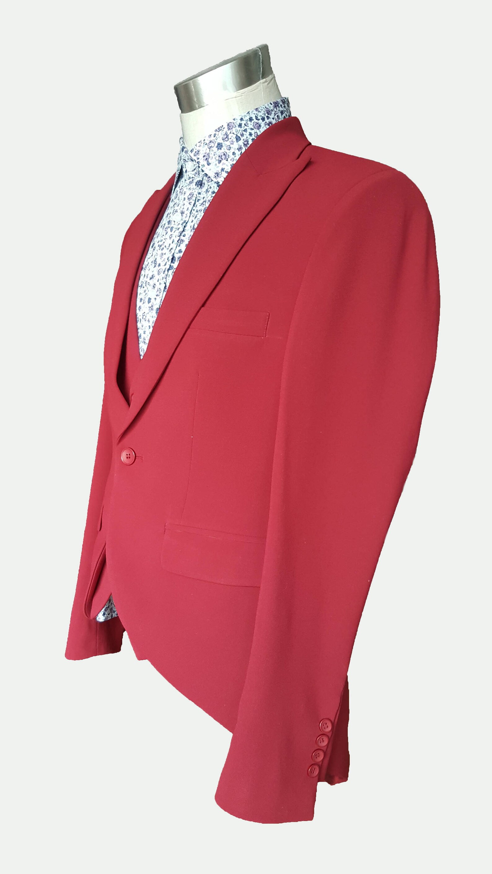 Custom Mens Red Bespoke Suit/ 3 Piece Suit/ Custom Suits/ Made | Etsy