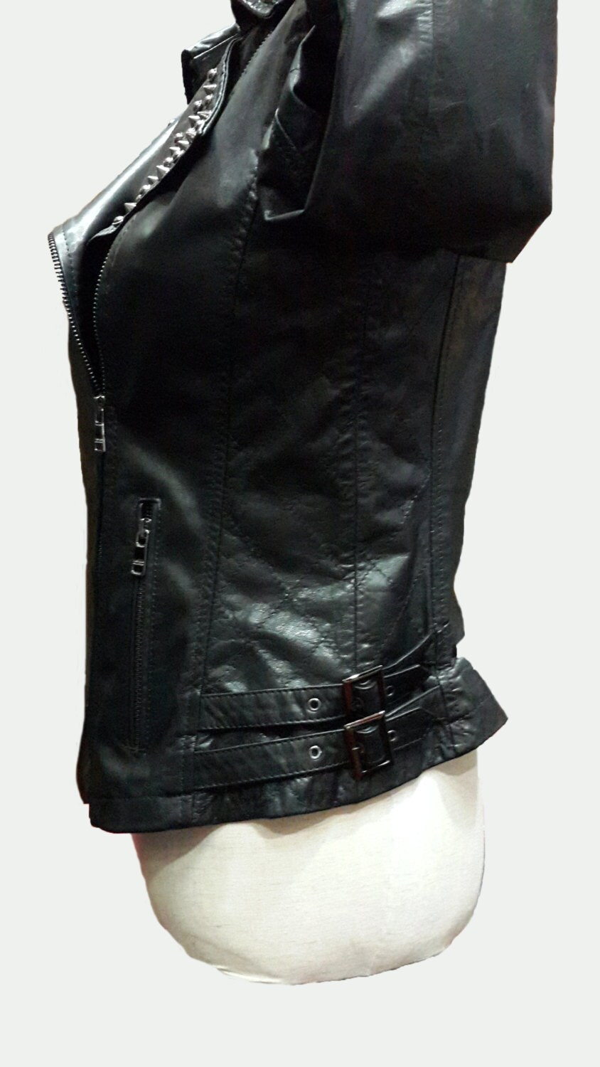 Custom Made Leather Jacket Biker Jacket Black Jacket - Etsy