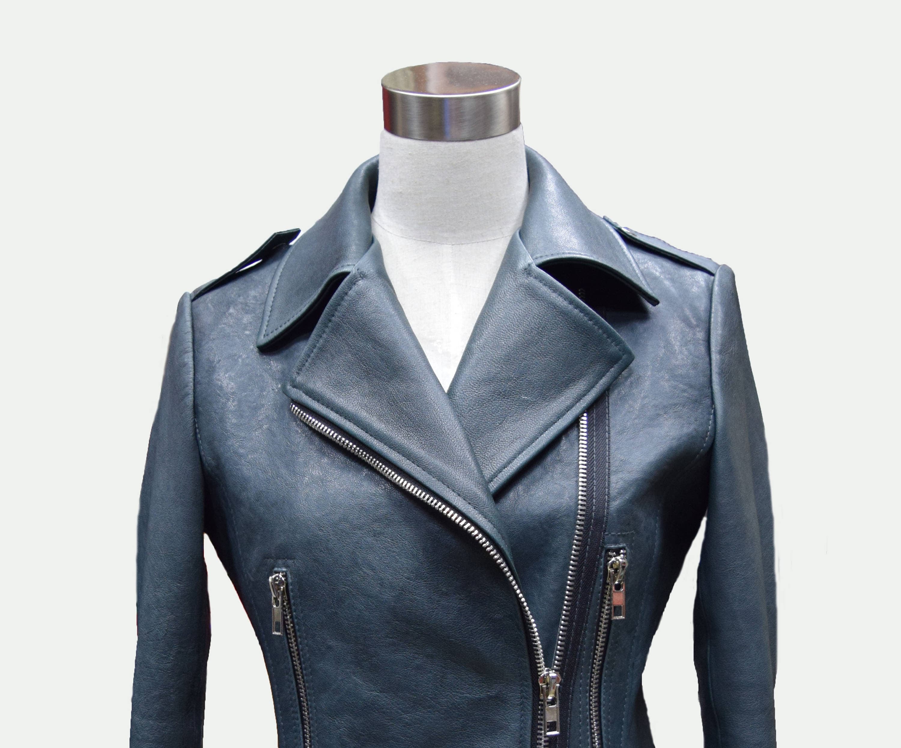 Custom Made Leather Jacket Biker Jacket Turquoise Jacket - Etsy