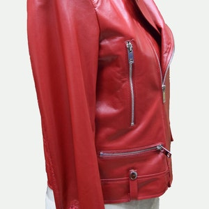Men's Biker Jacket - Red Jacket - Short Jacket - Men Jacket - Men ...