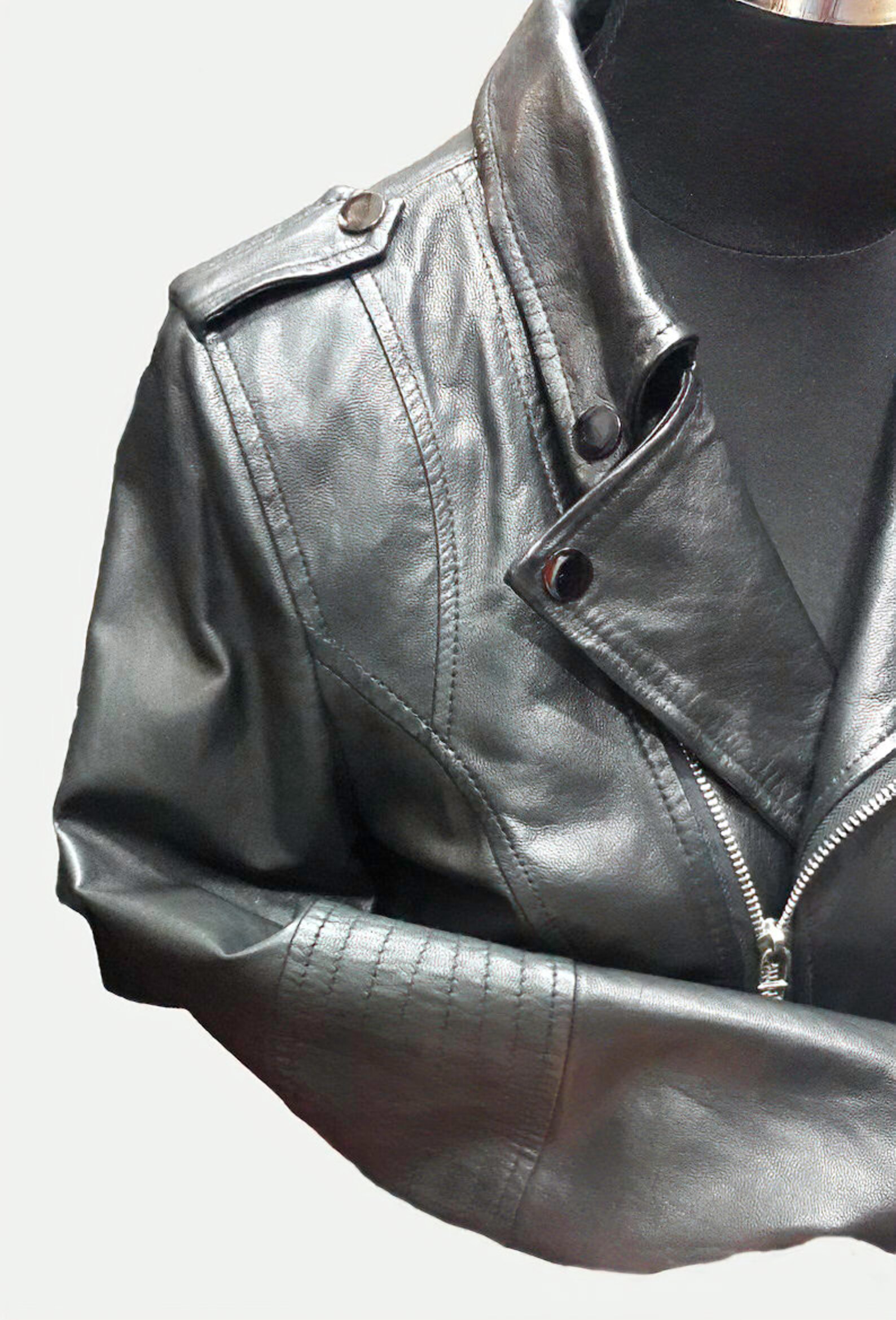 Custom Made Leather Jacket Biker Jacket Black Jacket | Etsy