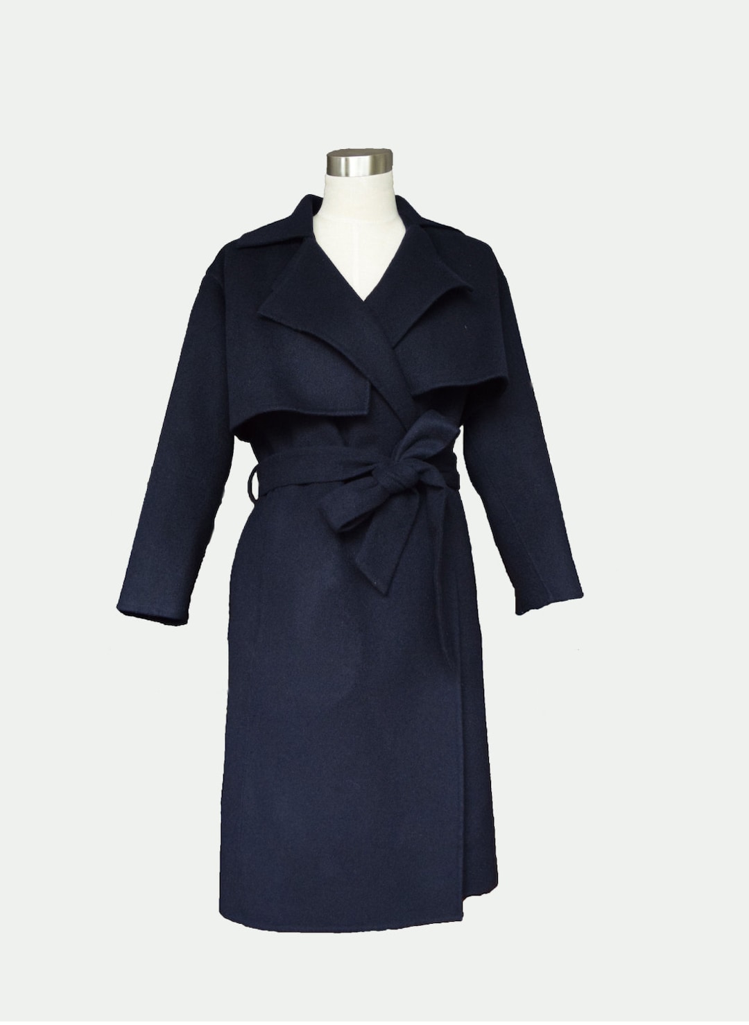 Women's Custom Navy Blue\ Woman's Coat\ Tailored Coat, Custom Coat ...