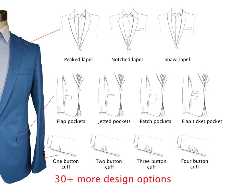 Men's Custom Suit/ Full Canvas/ Super 100s/ Grey/ Custom Tailoring ...