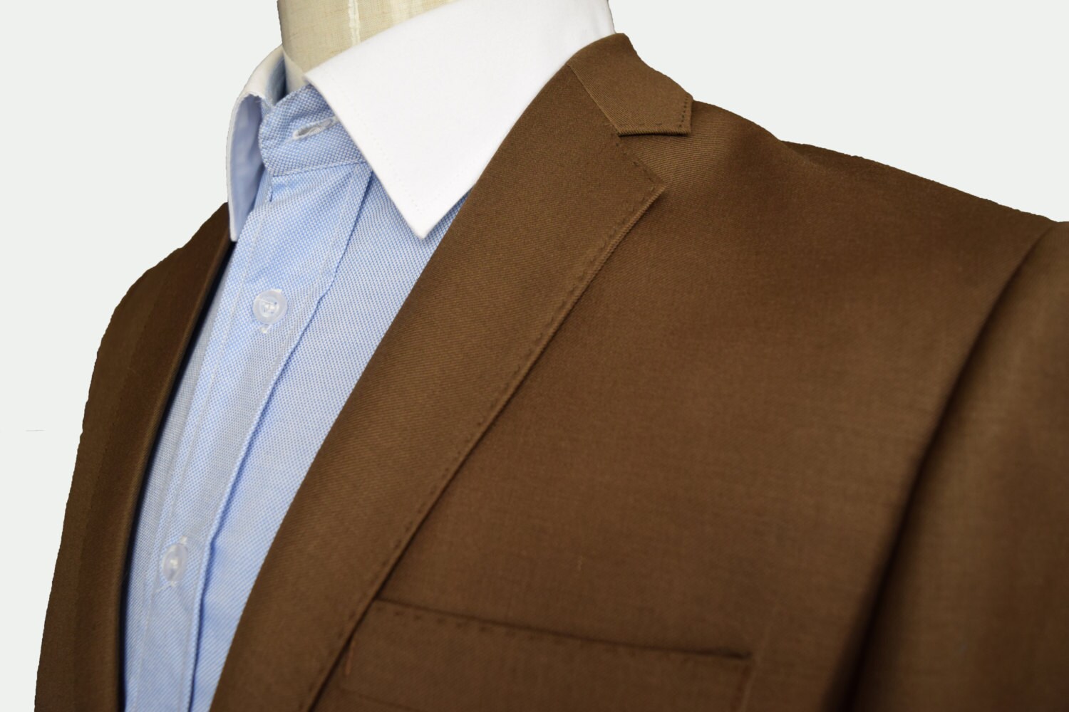 Men's Suit Brown Wool Slim Fit/ Full Canvas/ Super 100s/ | Etsy