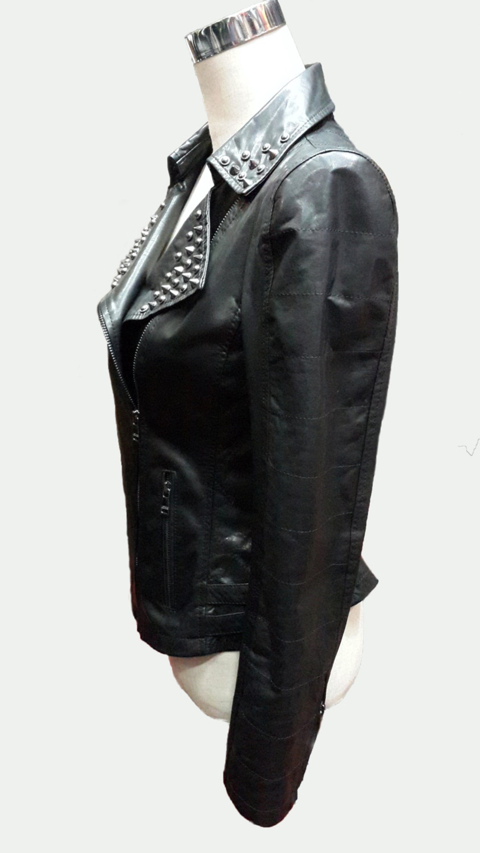 Custom Made Leather Jacket Biker Jacket Black Jacket - Etsy