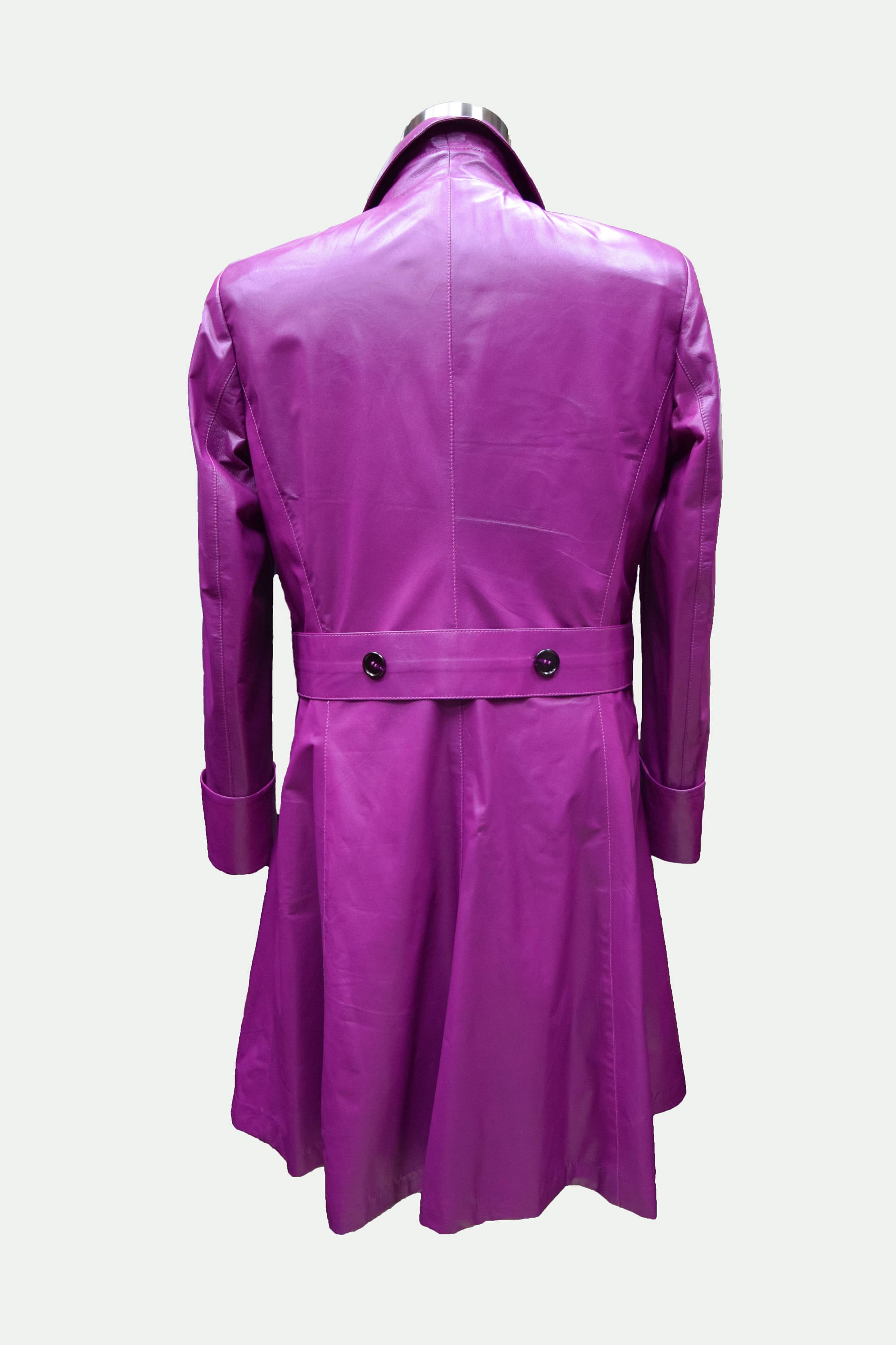 Custom Men's Fuchsia Trench Leather Jacket Fuchsia - Etsy