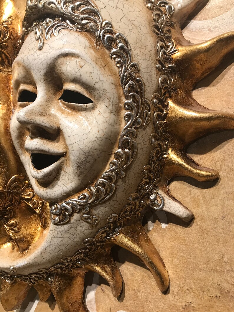 Venetian Mask,sun and Moon,original Mask for Decoration - Etsy