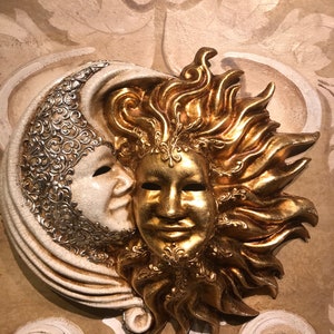 Venetian Mask,sun and Moon Embraced,original Venice Mask - Etsy