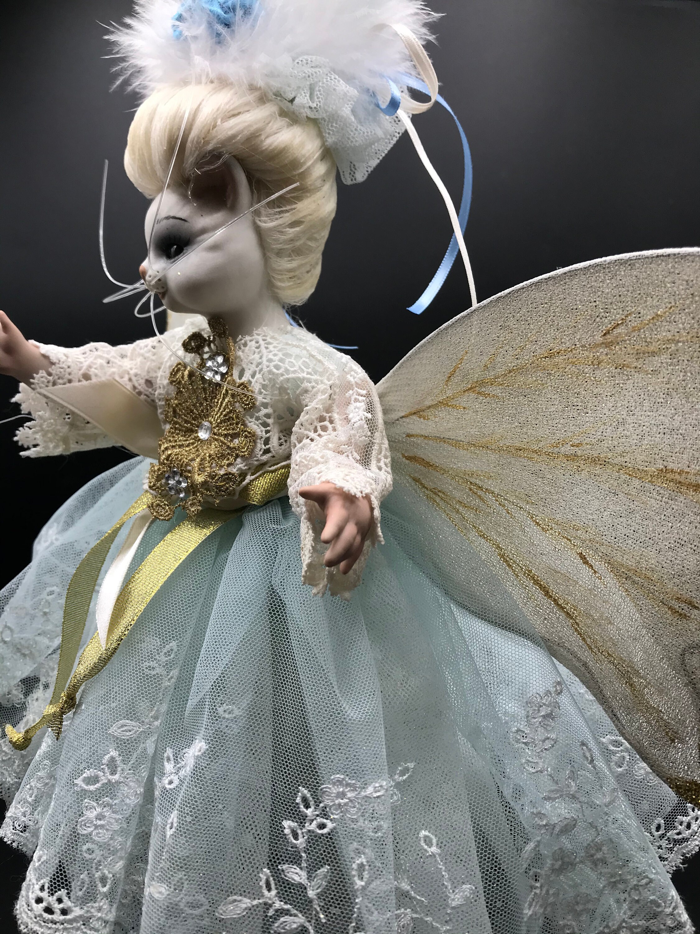 Porcelain Doll,kitten Fairy,original Doll - Etsy