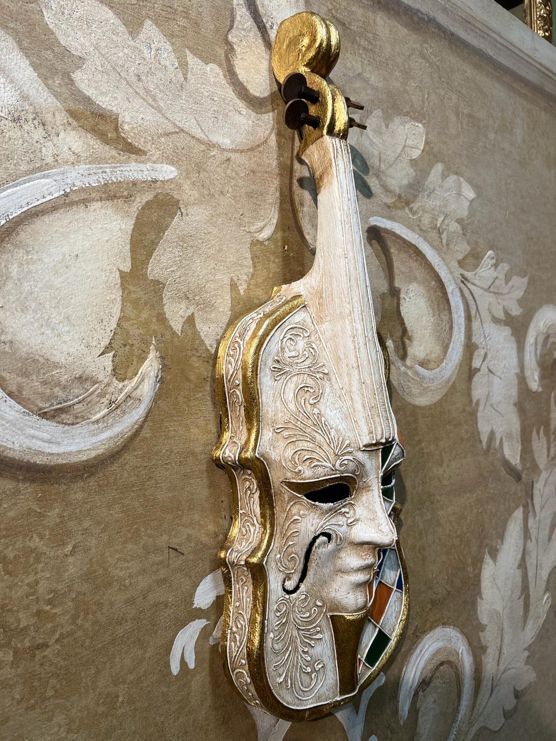 Venice Mask,multicolor Violin,hand Made Original Mask - Etsy