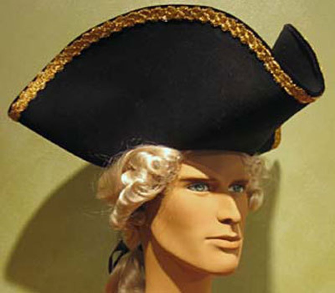 Tricorno Nero Con Passamaneria - Cappello Storico Da Uomo in Lana ...