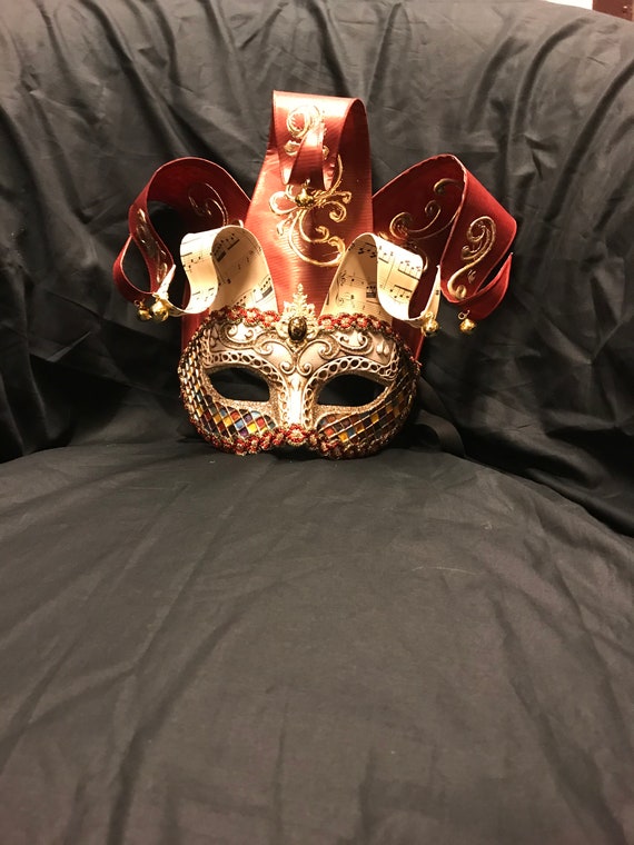 Red Venetian Half Masks