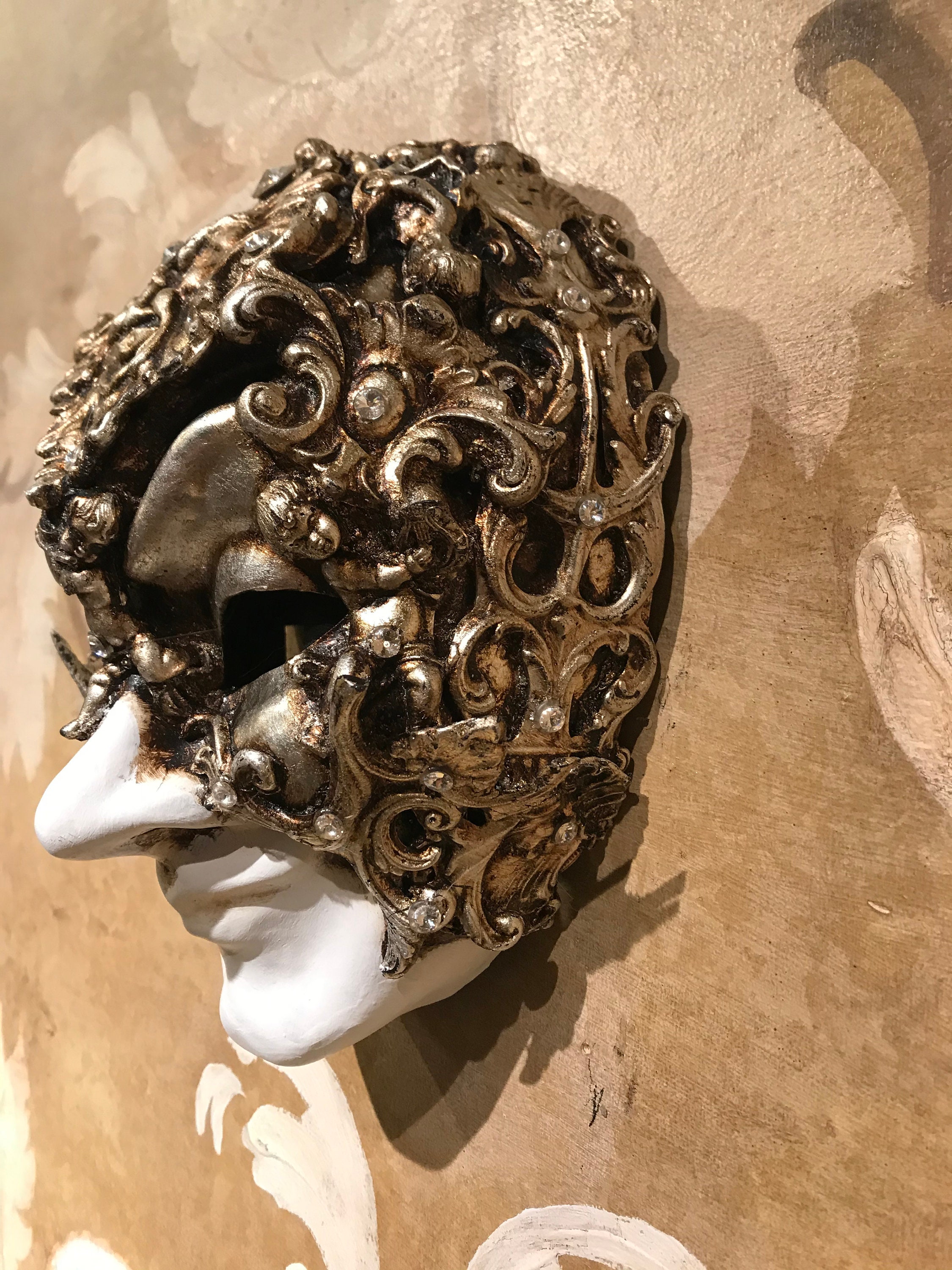 Máscara veneciana máscara barroca del guasón máscara de | Etsy