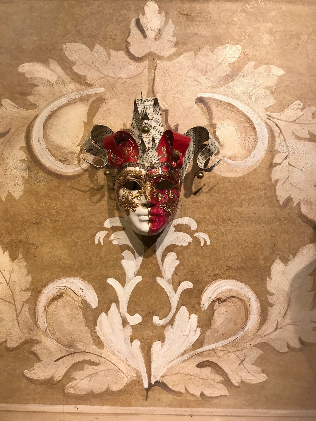 Maschera Veneziana,jolly Rosso,maschera Originale Di Venezia - Etsy