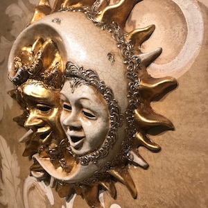 Venetian Mask,sun and Moon,original Mask for Decoration - Etsy