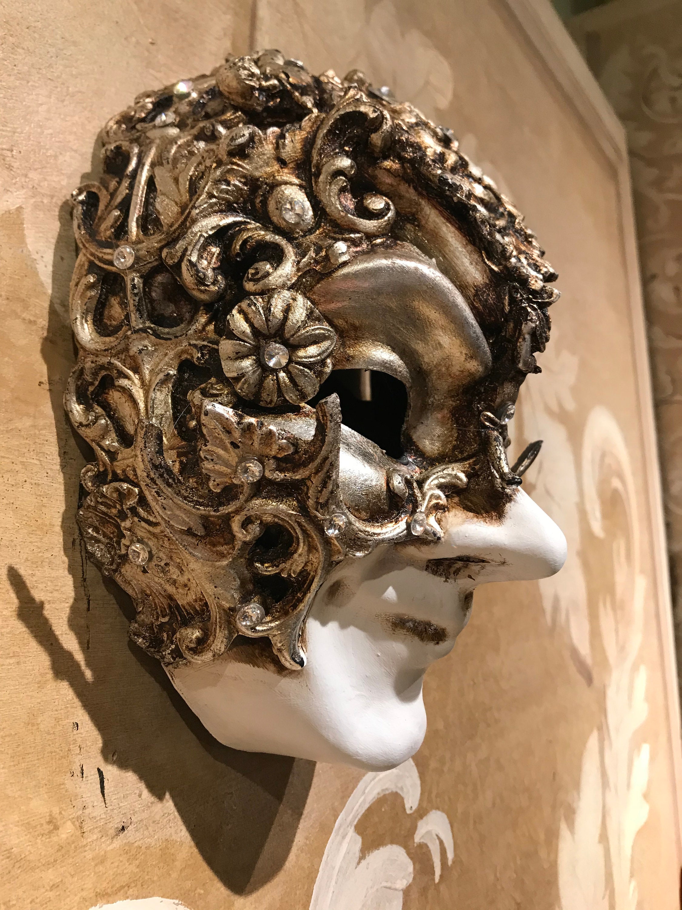 Máscara veneciana máscara barroca del guasón máscara de | Etsy