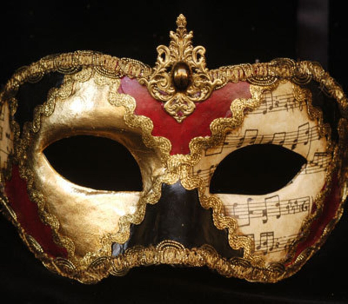 Music Colombina Traditional Venetian EYE Mask for Women | Etsy