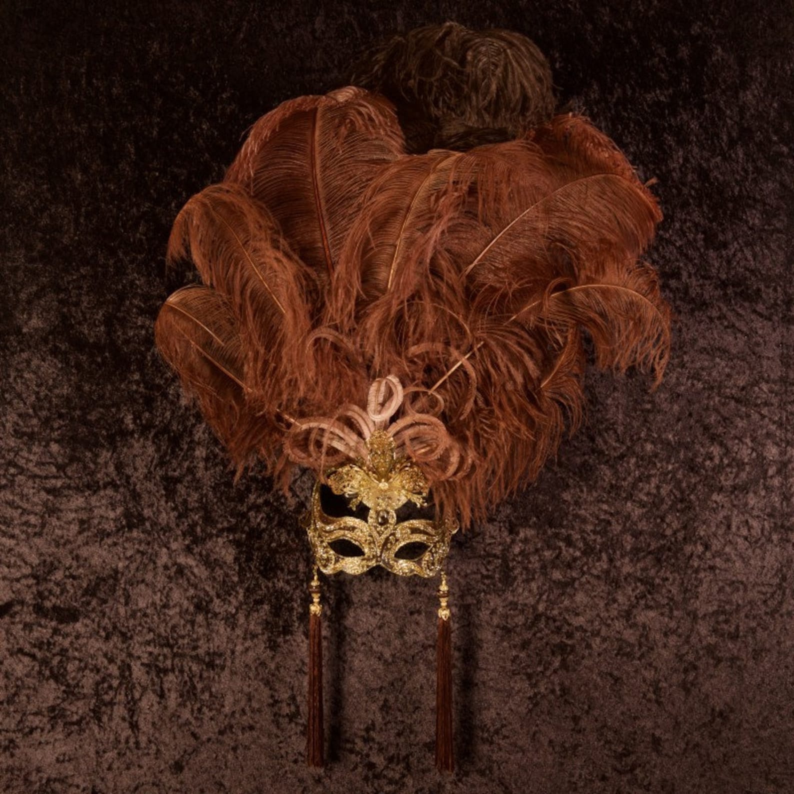 Venetian Mask ostrich feather maskOriginal mask | Etsy