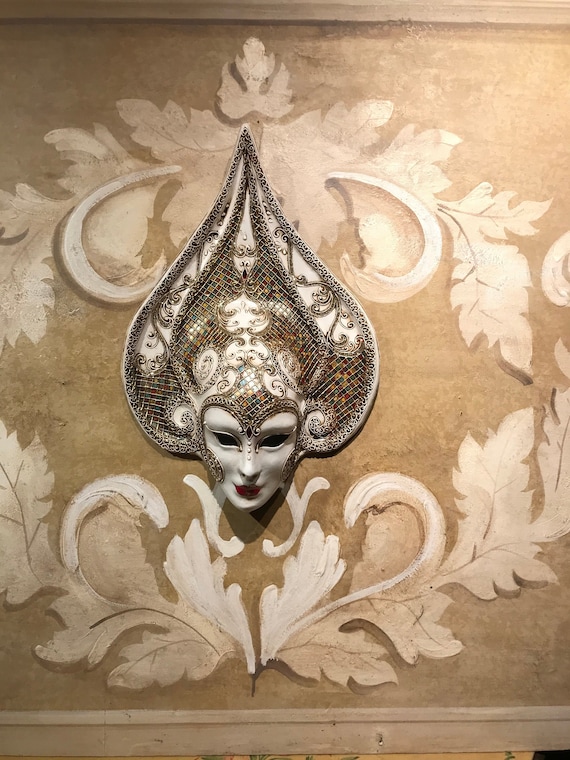 Venetian Maskaphrodítē Harlequinoriginal Mask | Etsy