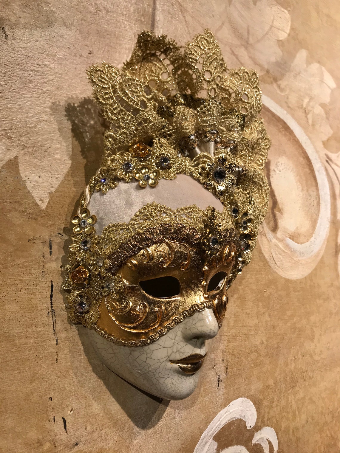 Venetian MaskPorcelain Baroque MaskOriginal Mask | Etsy