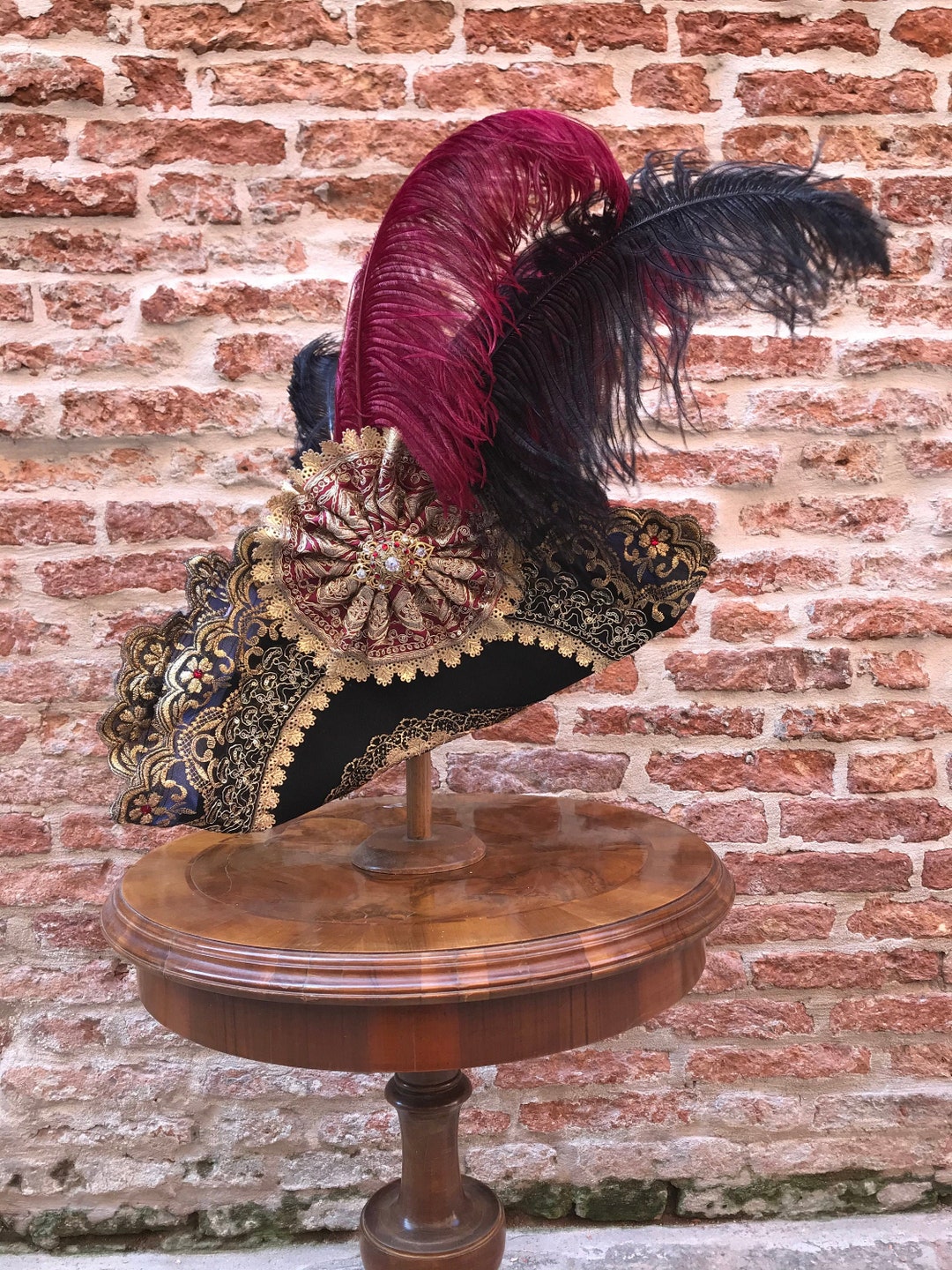 Tricorn Hat,historical Man Hat,venetian Tricorn - Etsy