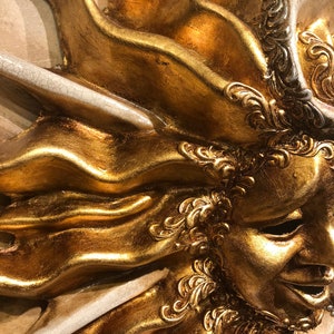 Venetian Mask,sun and Moon,original Mask for Decoration - Etsy