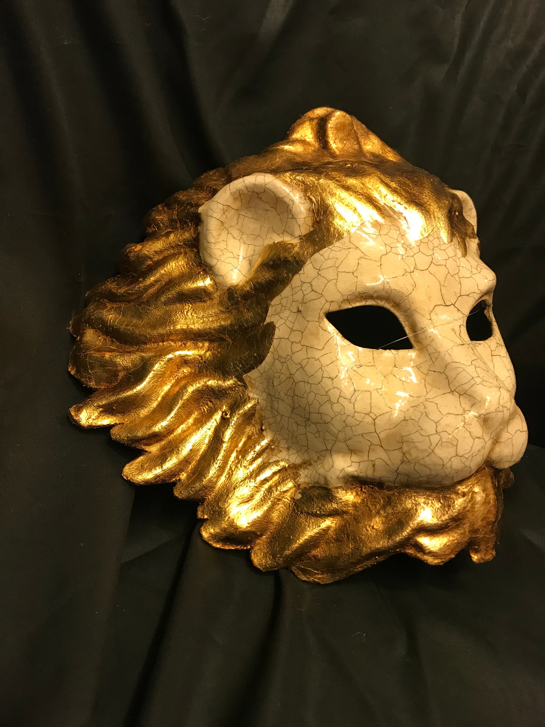 Venetian Masklion Mask Gold Leaf - Etsy