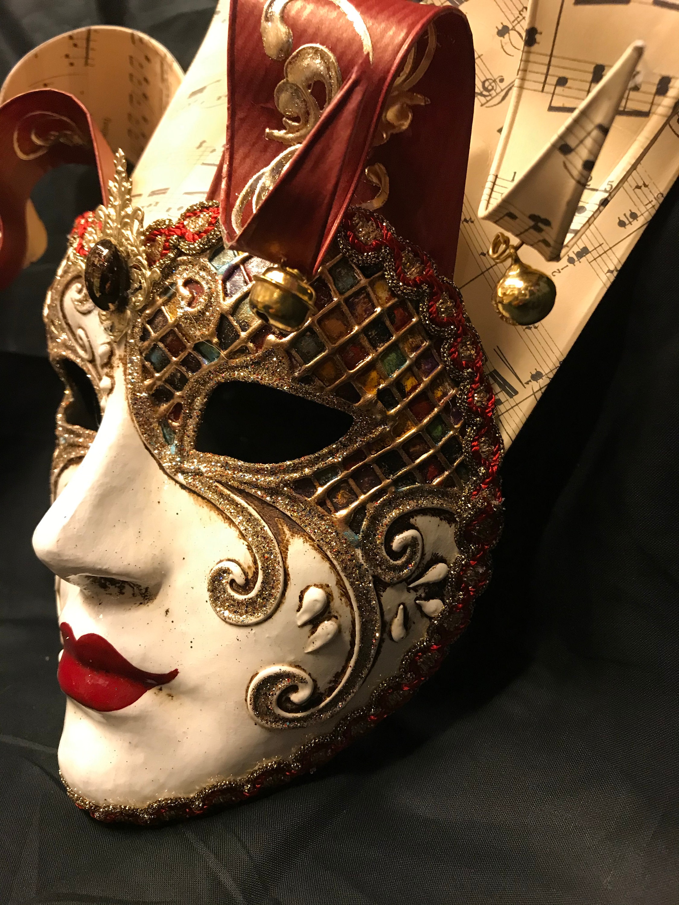 Venetian Maskheart Jester Maskoriginal Mask - Etsy
