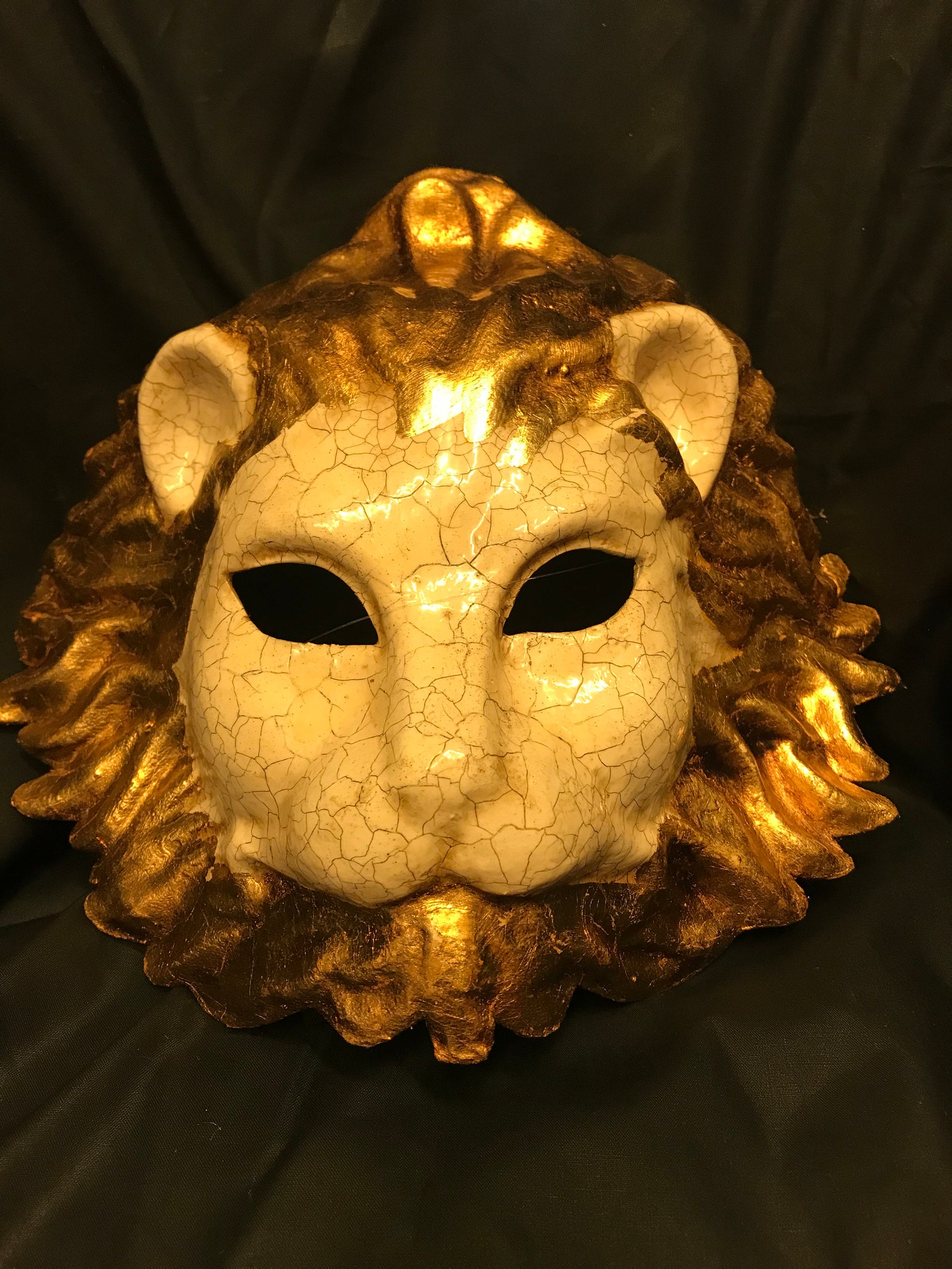 Venetian Masklion Mask Gold Leaf - Etsy