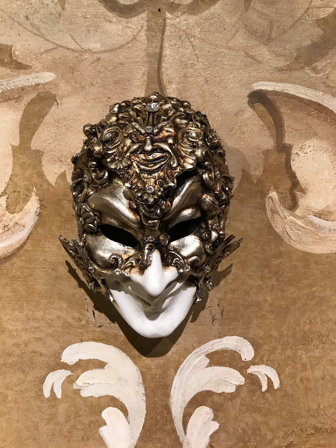 Máscara veneciana máscara barroca del guasón máscara de | Etsy