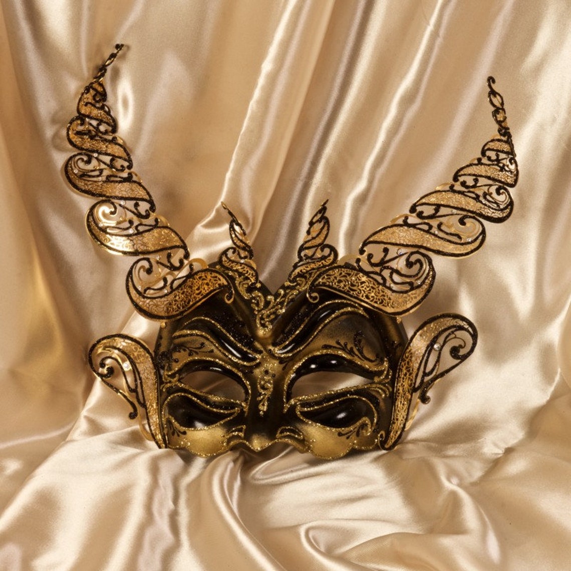 Venetian Mask,half Devil,original Mask - Etsy