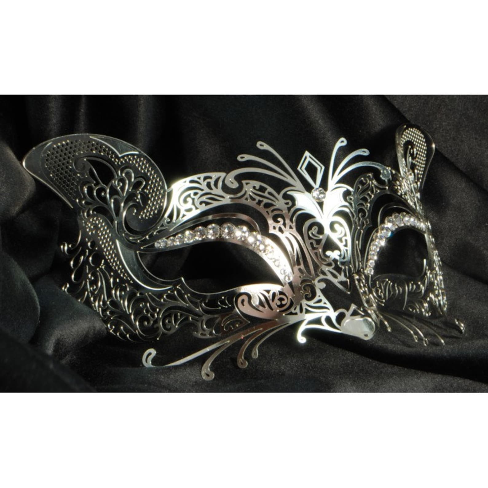 Masquerade Metal Mask Laser Cut Black Sexy Mask for Women - Etsy
