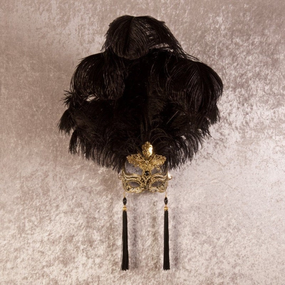 Venetian Mask, Ostrich Feather Mask,original Mask - Etsy