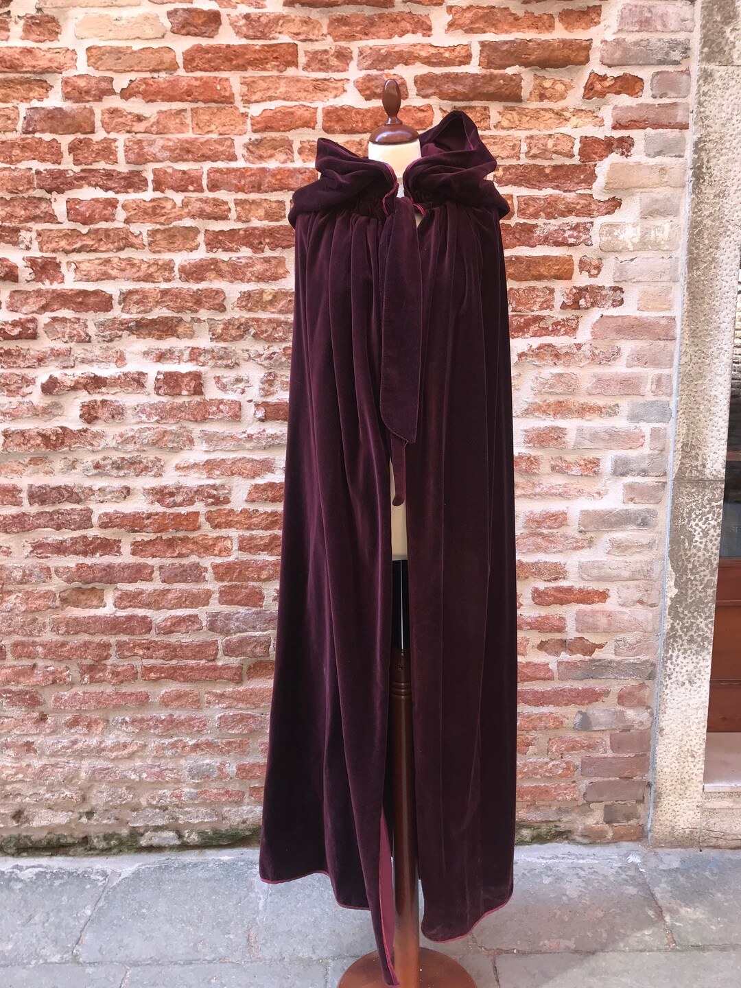 Mantello Velluto Bordeaux, Mantello Originale Storico Veneziano - Etsy