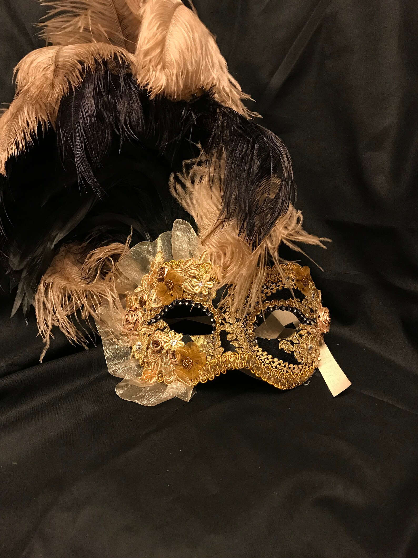 Venetian Mask,eye Mask for Women With Feathers,original and Traditional ...