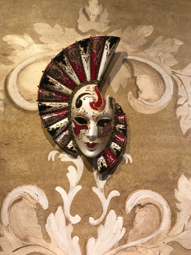 Venetian Mask Winged Face Tarot Cardsoriginal Mask - Etsy
