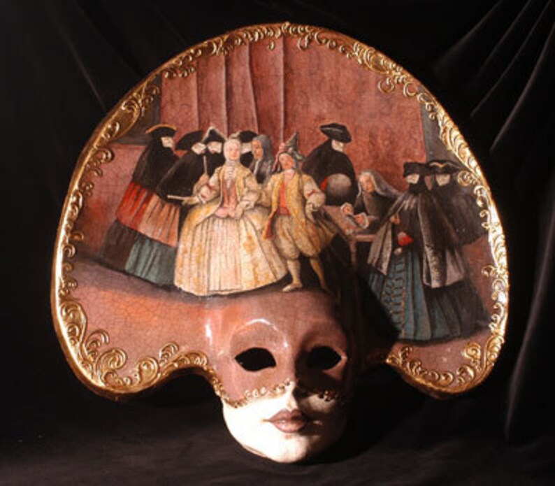 Masquerade Mask Hand Painted for Interior Design - Venetian Mask M07 ...