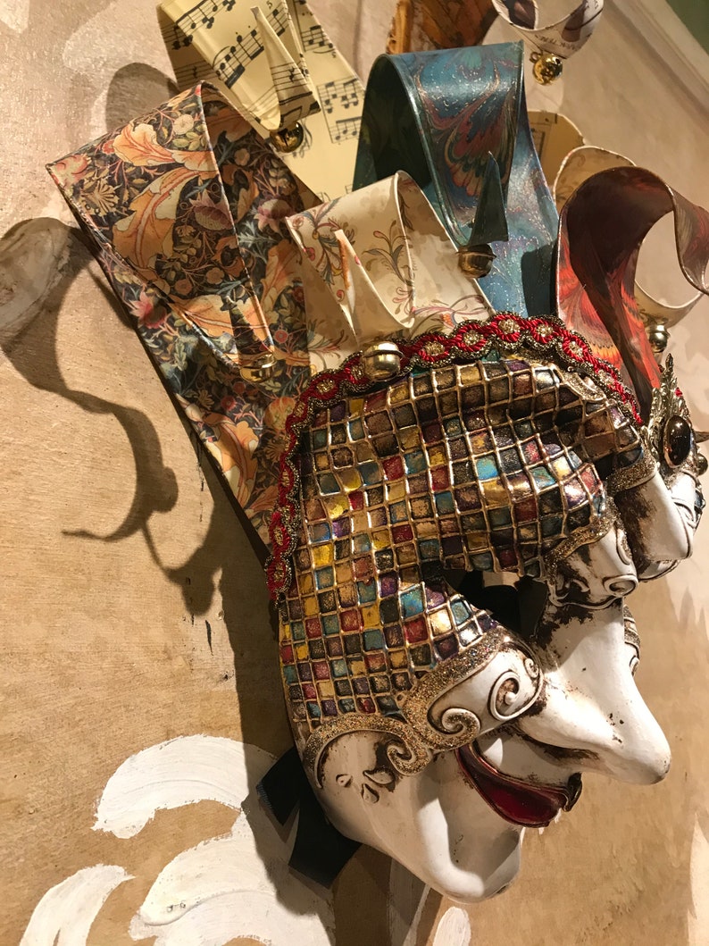 Venetian Maskjoker Harlequin Maskvenice Mask | Etsy