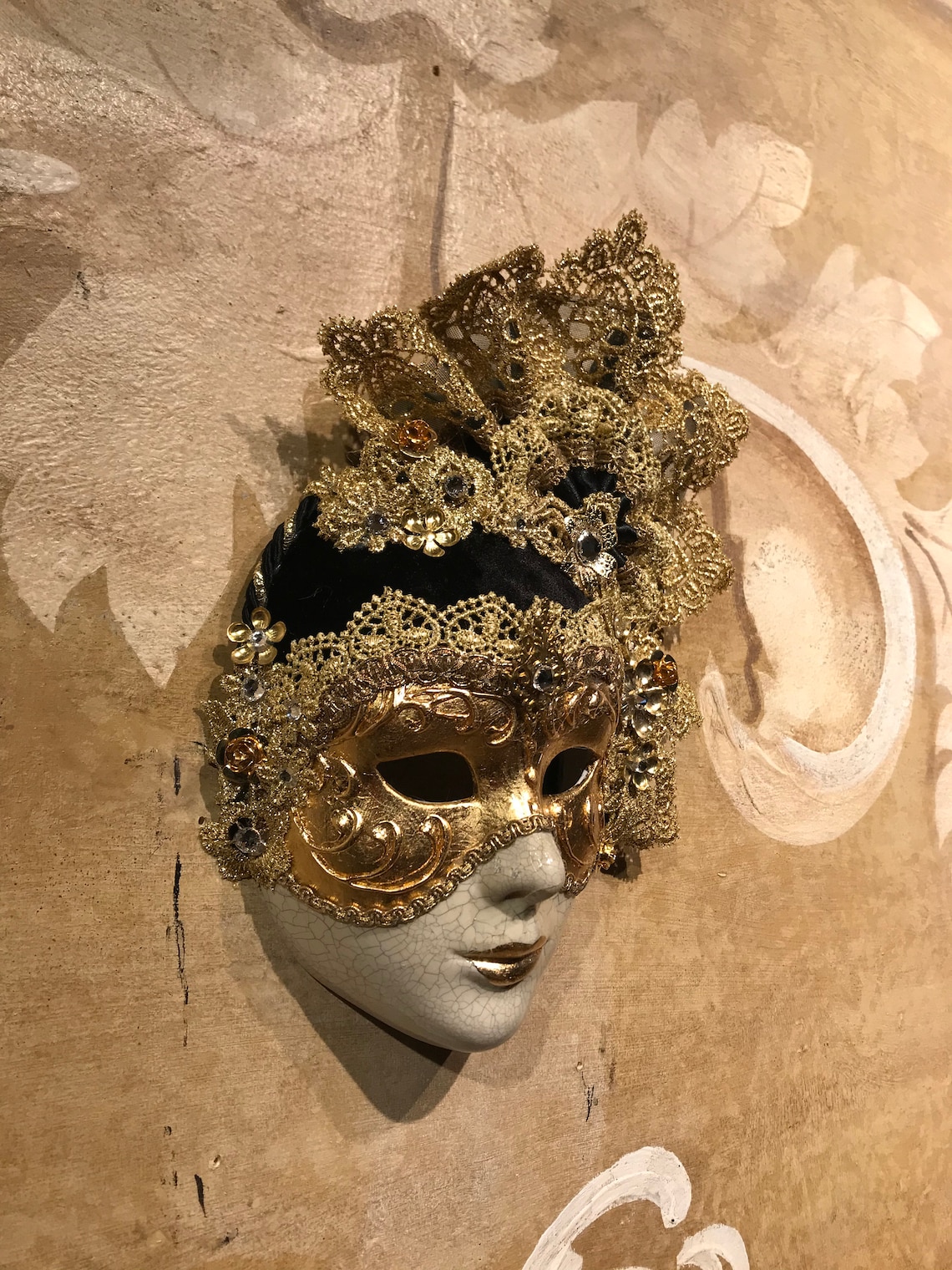 Venetian MaskPorcelain Baroque MaskOriginal Mask | Etsy