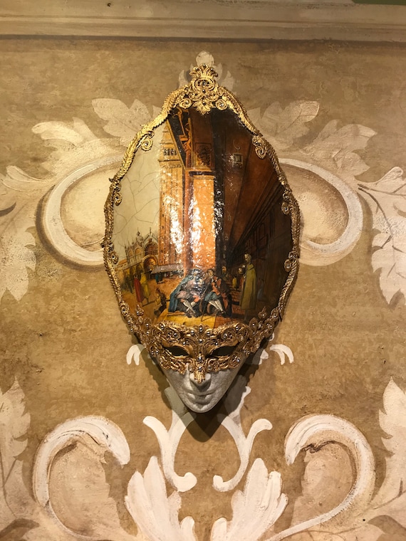 Masquerade Mask Hand Painted Interior Design Venetian Mask | Etsy